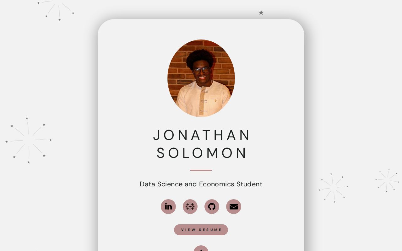 Jonathan Solomon | Data Science and Economics Student